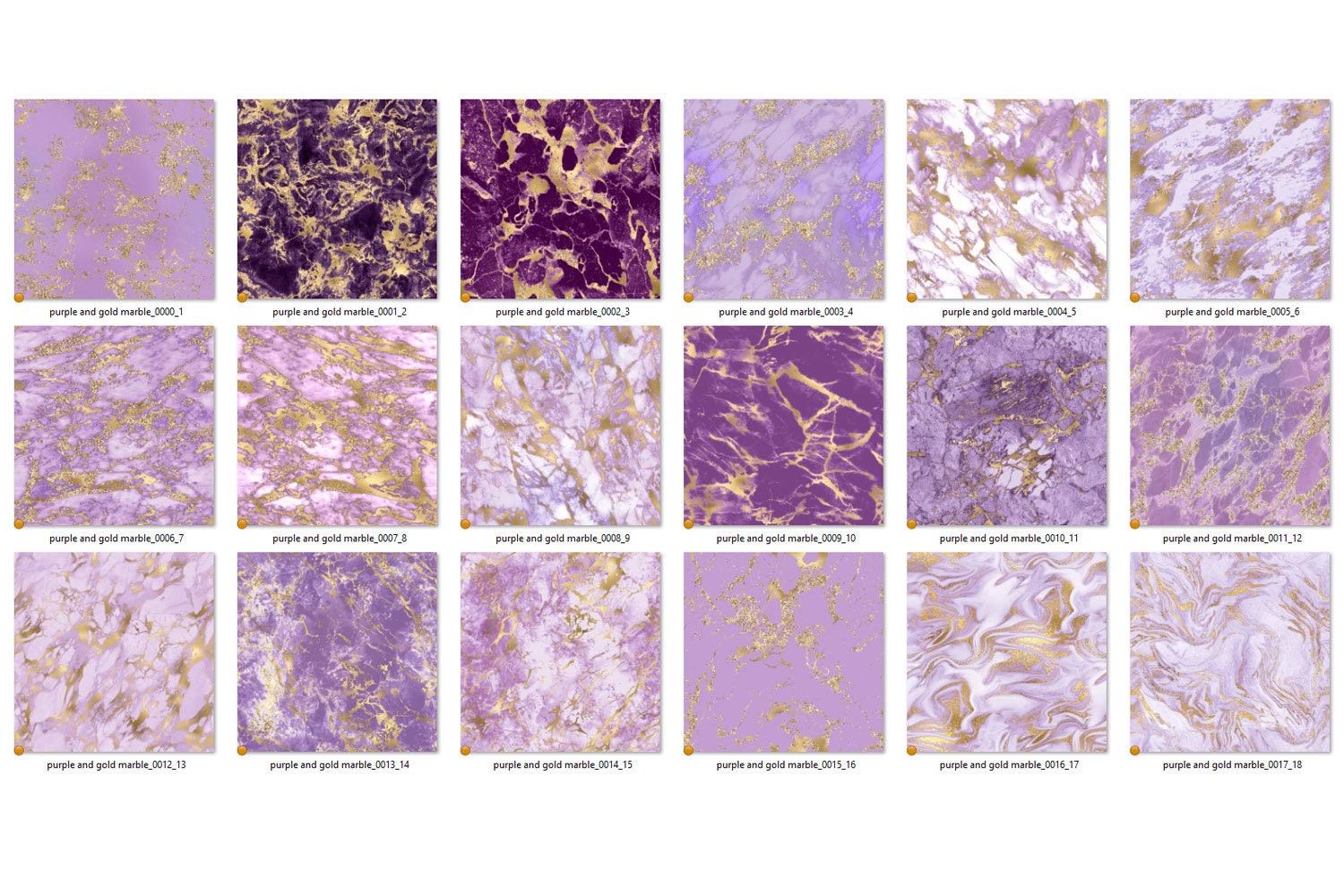 Purple and Gold Marble Digital Paper, Seamless Textures (digital ...