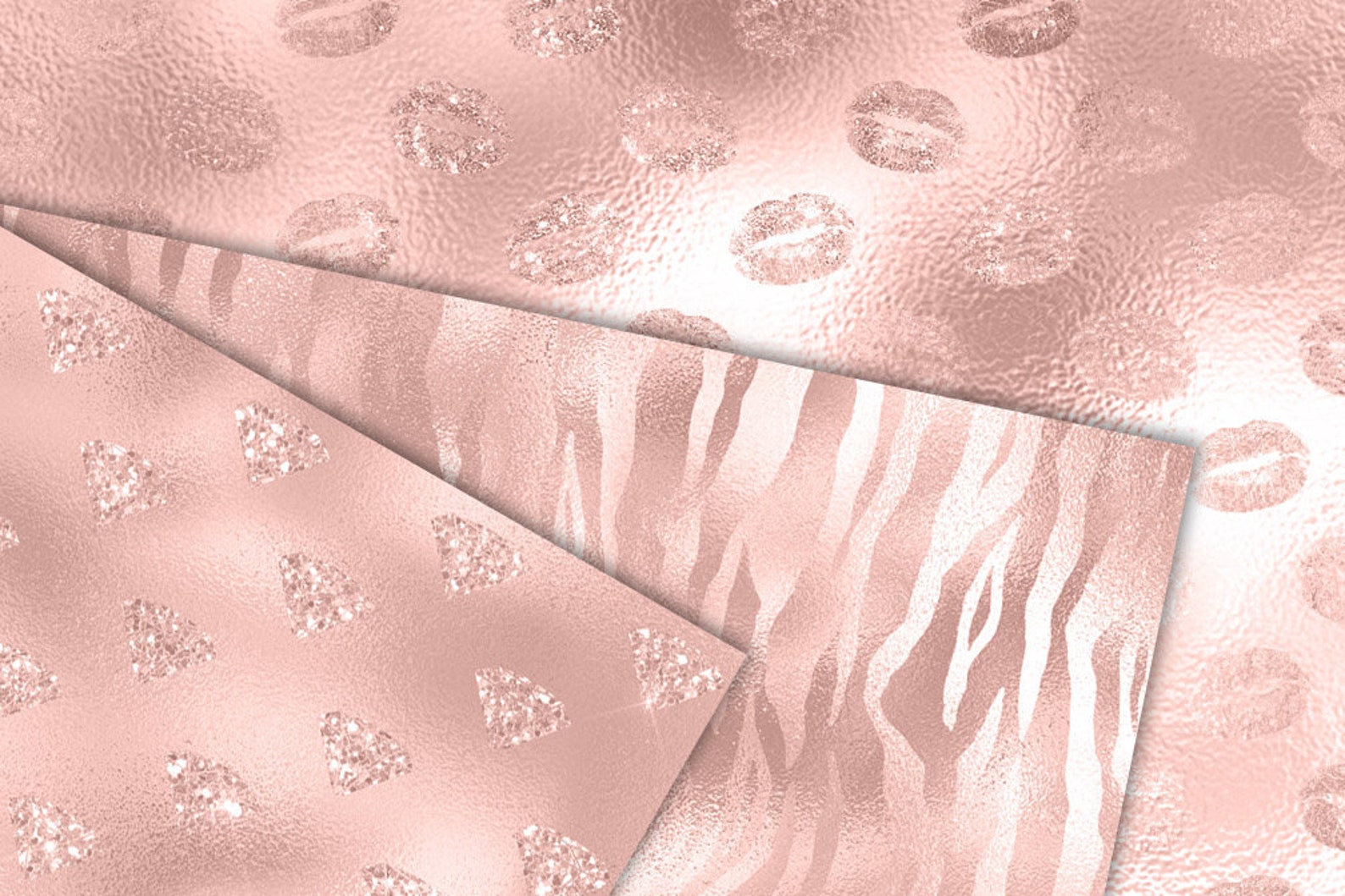 Blush Glam Digital Paper Seamless Pink Luxury Sequin Foil - Etsy