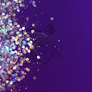 Purple Holographic Glitter Digital Paper, Iridescent Textures (digital ...