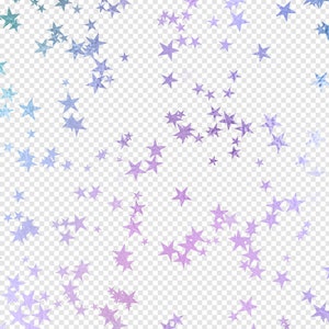 Seamless Iridescent Star Overlays, Starry Night Star Patterns in PNG ...