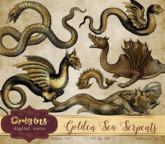 Vintage Sea Monster Illustration