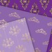 Purple and Gold Princess Digital Paper, Seamless Princess Patterns ...