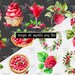 Watercolor Raspberry Clipart Digital Png Raspberry Graphics for Instant ...