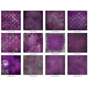 Distressed Purple and Silver Digital Paper, Grunge Backgrounds With ...