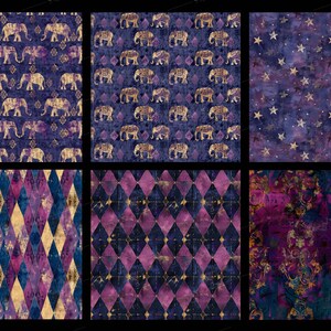 Vintage Circus Digital Paper Backgrounds With Grunge Distressed ...