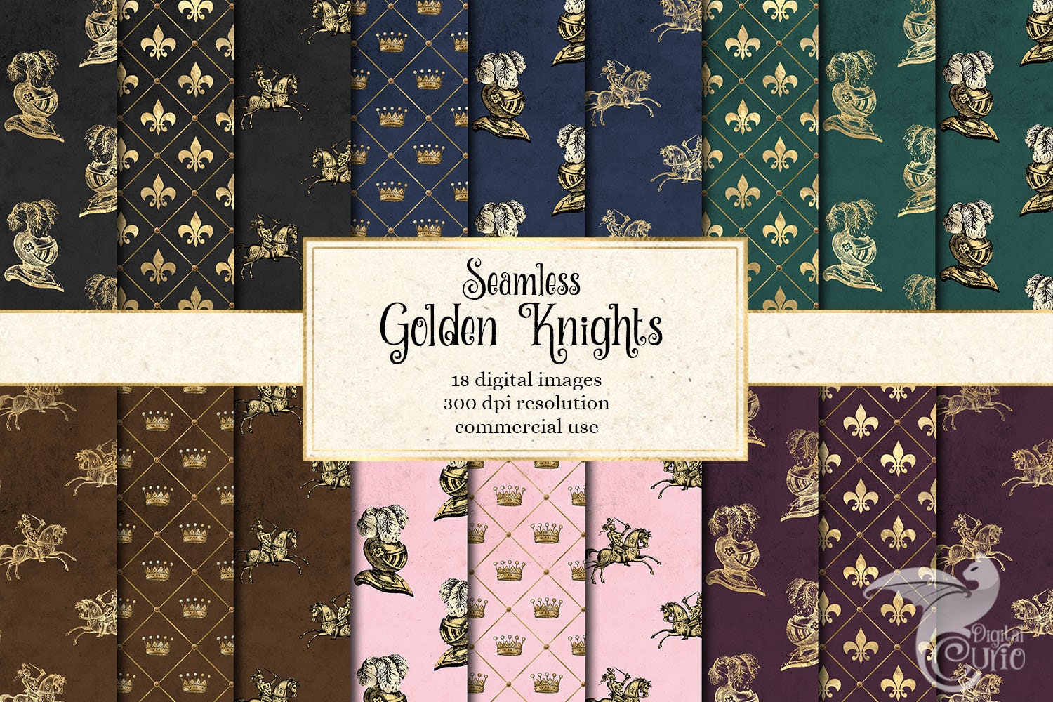 Golden Knights Digital Paper Printable Paper Seamless - Etsy