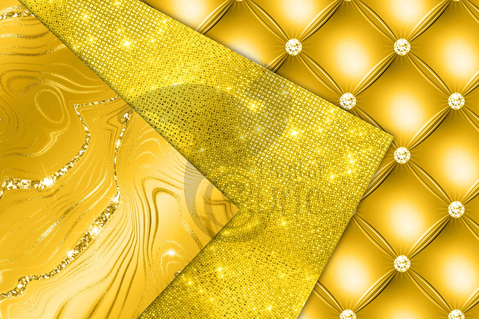 Luxury Yellow Digital Paper Seamless Yellow Scrapbook Paper - Etsy