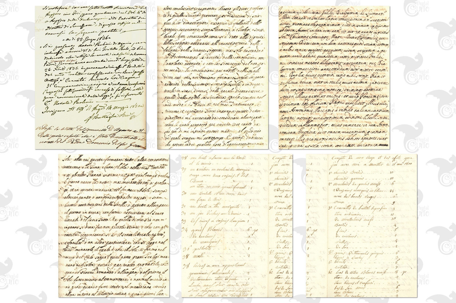 Printable Old Handwriting Textures Vintage Rustic Shabby - Etsy