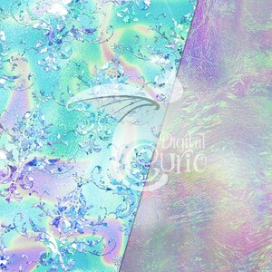 Iridescent Damask Digital Paper, Seamless Glitter Pattern Backgrounds ...
