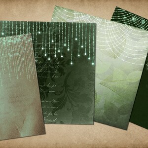 Enchanted Garden Digital Paper, Fairy Lights Fantasy Backgrounds, Old ...
