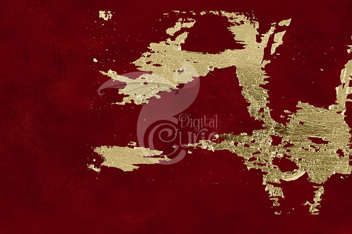 Red and Gold Foil Flake Textures - Printable Backgrounds (digital ...