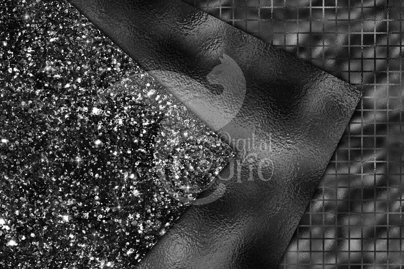 Luxury Black Digital Paper Seamless Black Textures With Glam - Etsy