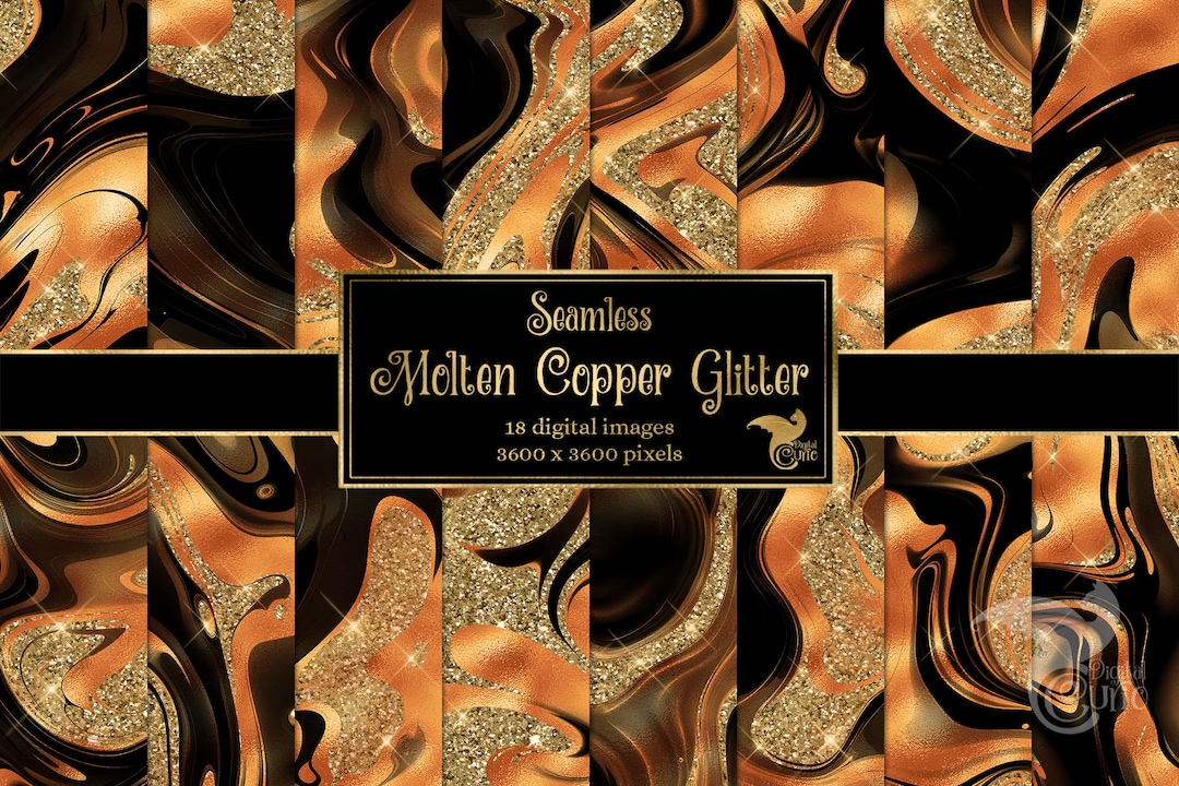 Molten Copper Glitter Digital Paper, Seamless Foil Backgrounds (JPG) - Etsy
