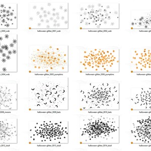 Halloween Glitter Clip Art - Glitter Confetti Clipart Overlays in PNG ...