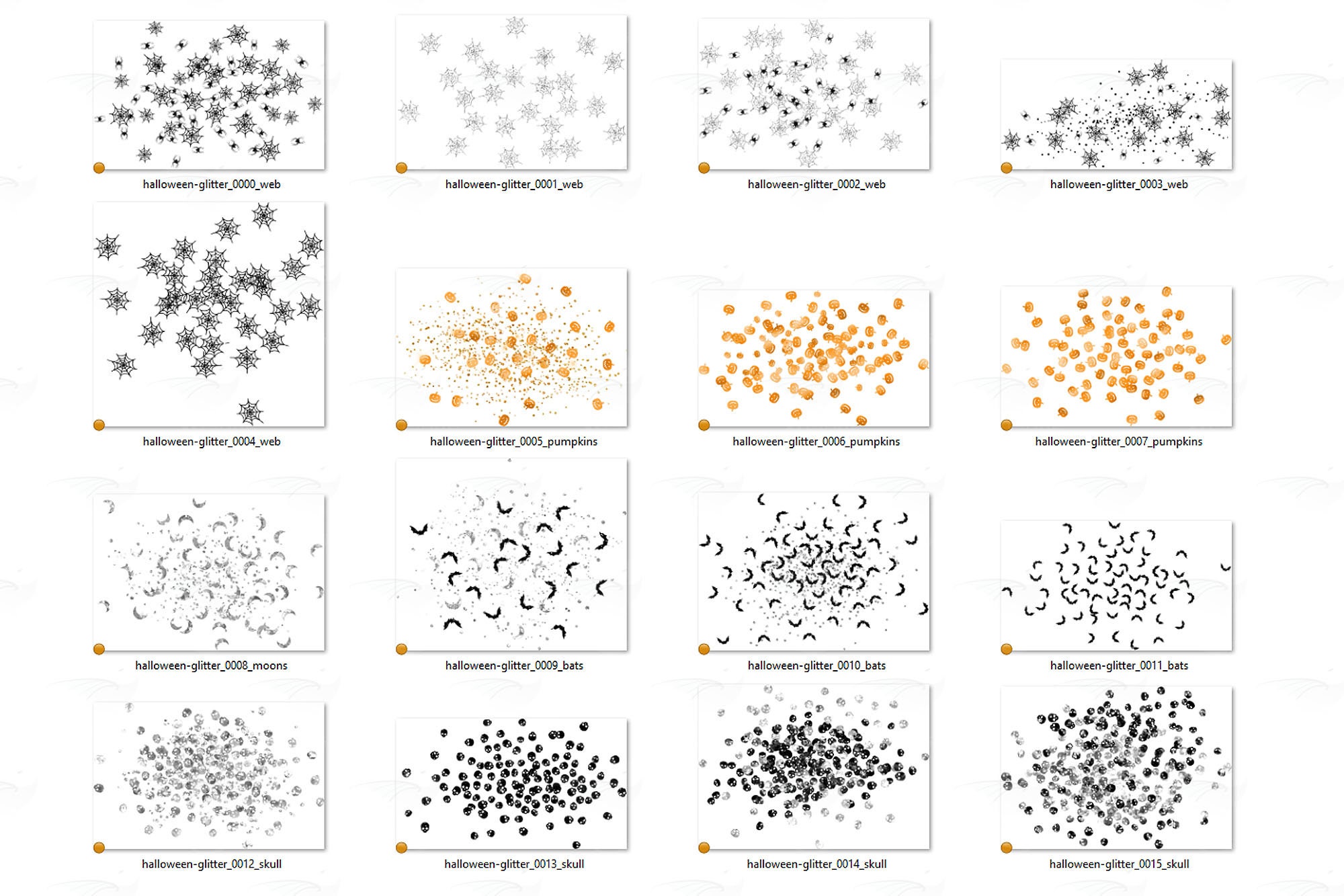 Halloween Glitter Clip Art Glitter Confetti Clipart Overlays - Etsy