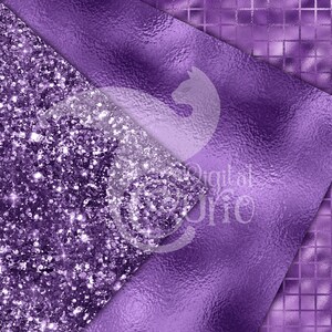 Luxury Lavender Digital Paper, Seamless Purple Textures With Metallic ...
