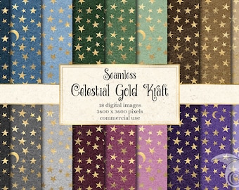 Digital Paper Kraft | Etsy