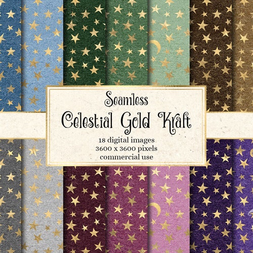 Celestial Gold Velvet Digital Paper Seamless Printable - Etsy