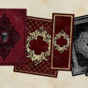 Vampire Book Covers, Printable Decorative Gilded Book Covers 8.5 X 11 ...