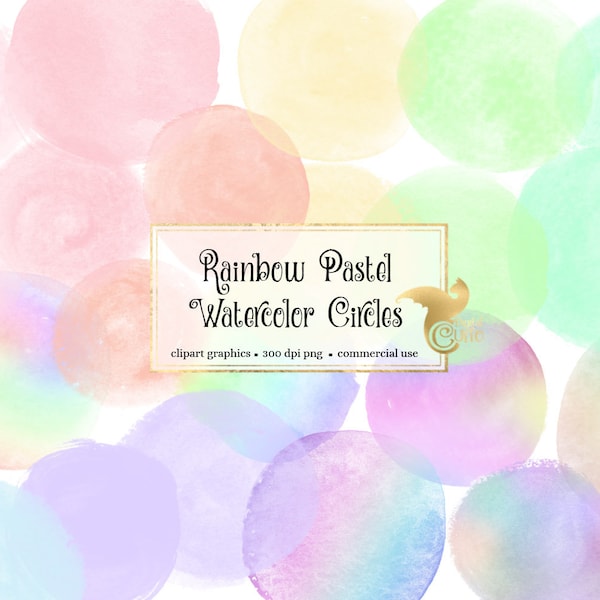 Watercolor Circles - Etsy