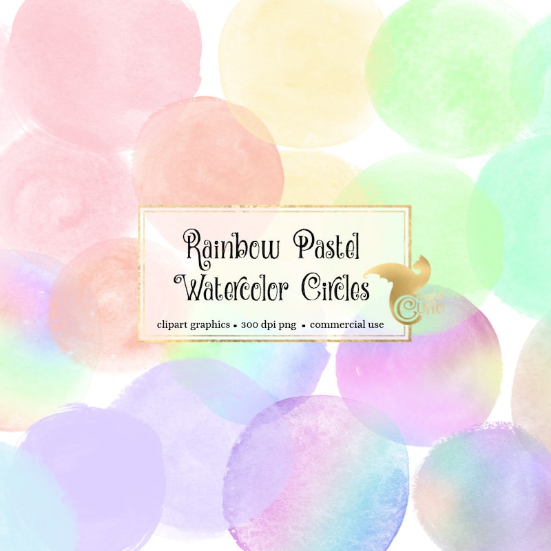 Watercolor Circles - Etsy