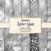 Silver Glam Digital Paper, Seamless Silver Foil Sequin Backgrounds ...