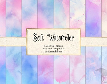 Pastel Watercolor Backgrounds 12 Backgrounds Pastel Colors - Etsy