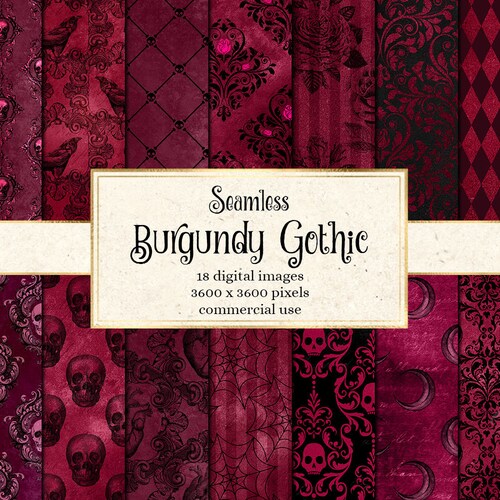 Seamless Blue Gothic Digital Paper Skull Damask Halloween - Etsy