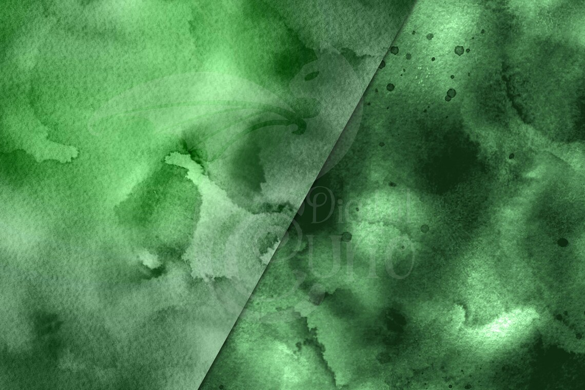 Green Watercolor Digital Paper Seamless Watercolor Textures - Etsy