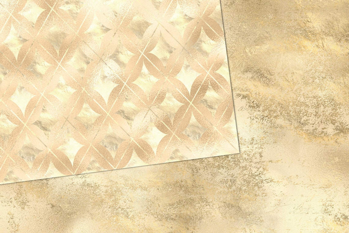 Soft Gold Digital Paper Seamless Gold Foil Textures Instant | Etsy