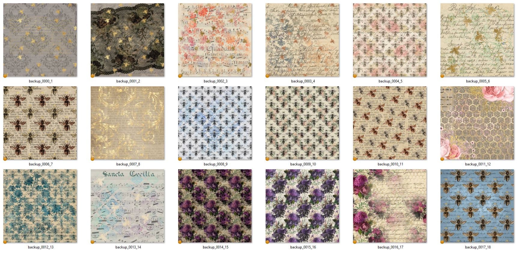 Honeybee Ephemera Digital Paper Vintage Textures Old - Etsy