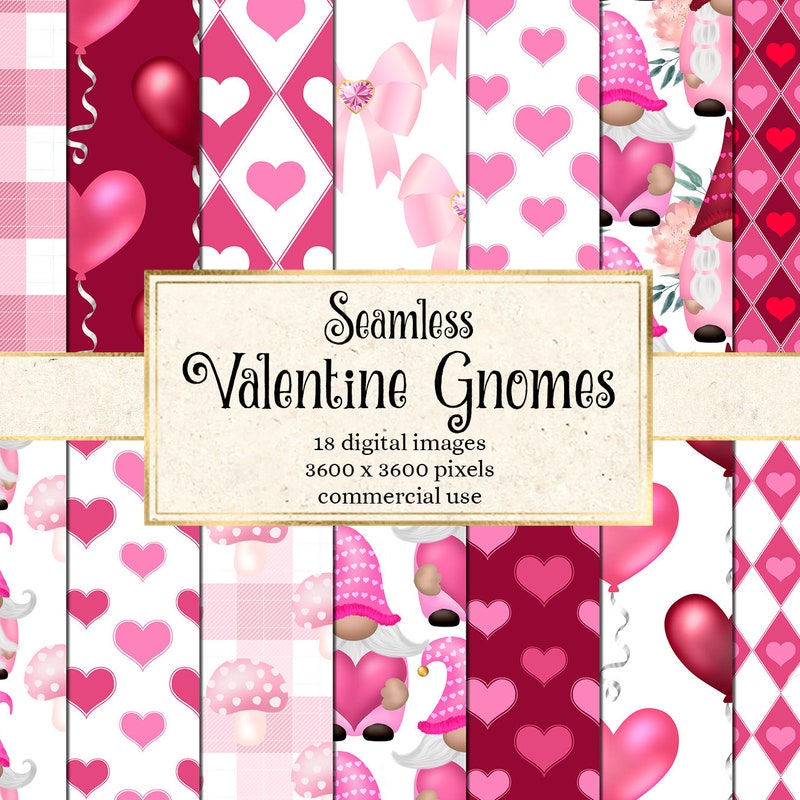 Valentine Digital Paper - Etsy