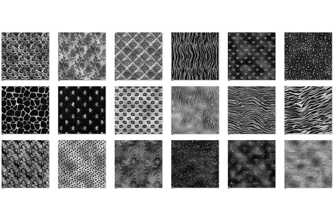 Black and Silver Glam Digital Paper, Glitter Textures (seamless) - Etsy