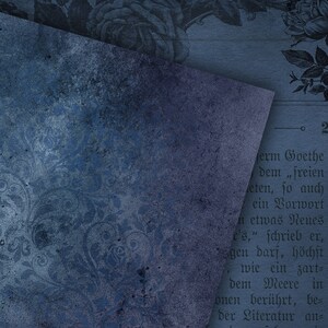 Vintage Blue Digital Paper Pack, Scrapbook Textures (digital Download ...