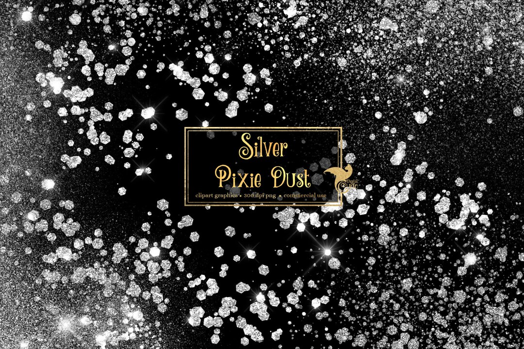 Silver Pixie Dust Overlays - Ultra Fine Glitter Clip Art in Png Format ...