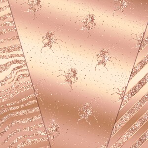 Sparkling Rose Gold Digital Paper Seamless Glitter Patterns With Animal ...