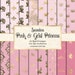Pink and Gold Princess Digital Paper, Seamless Scrapbook Patterns ...