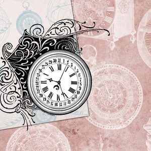 Instruments of the Hours Digital Scrapbook Kit - Vintage Clocks Digital ...