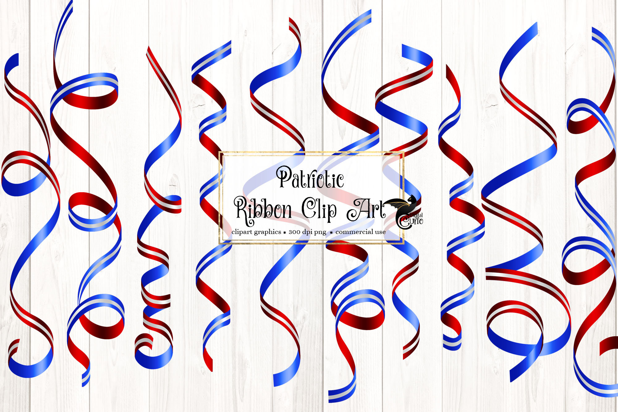 Red White And Blue Ribbon Clipart