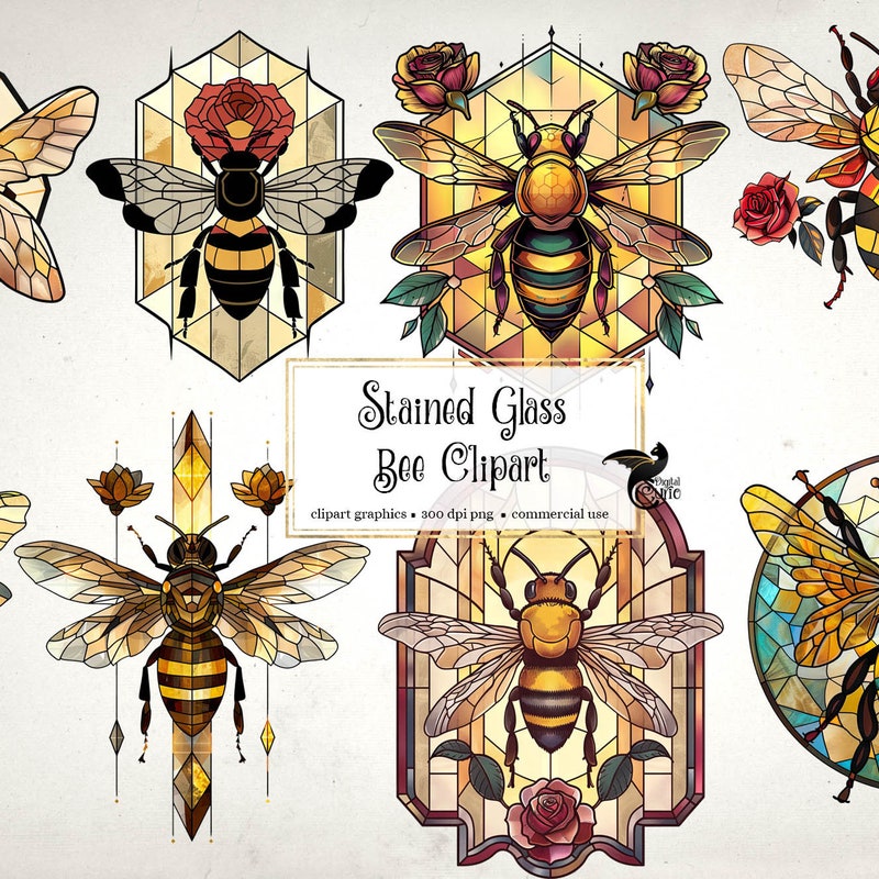Stained Glass Bee - Etsy