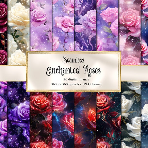 Roses Digital Paper - Etsy