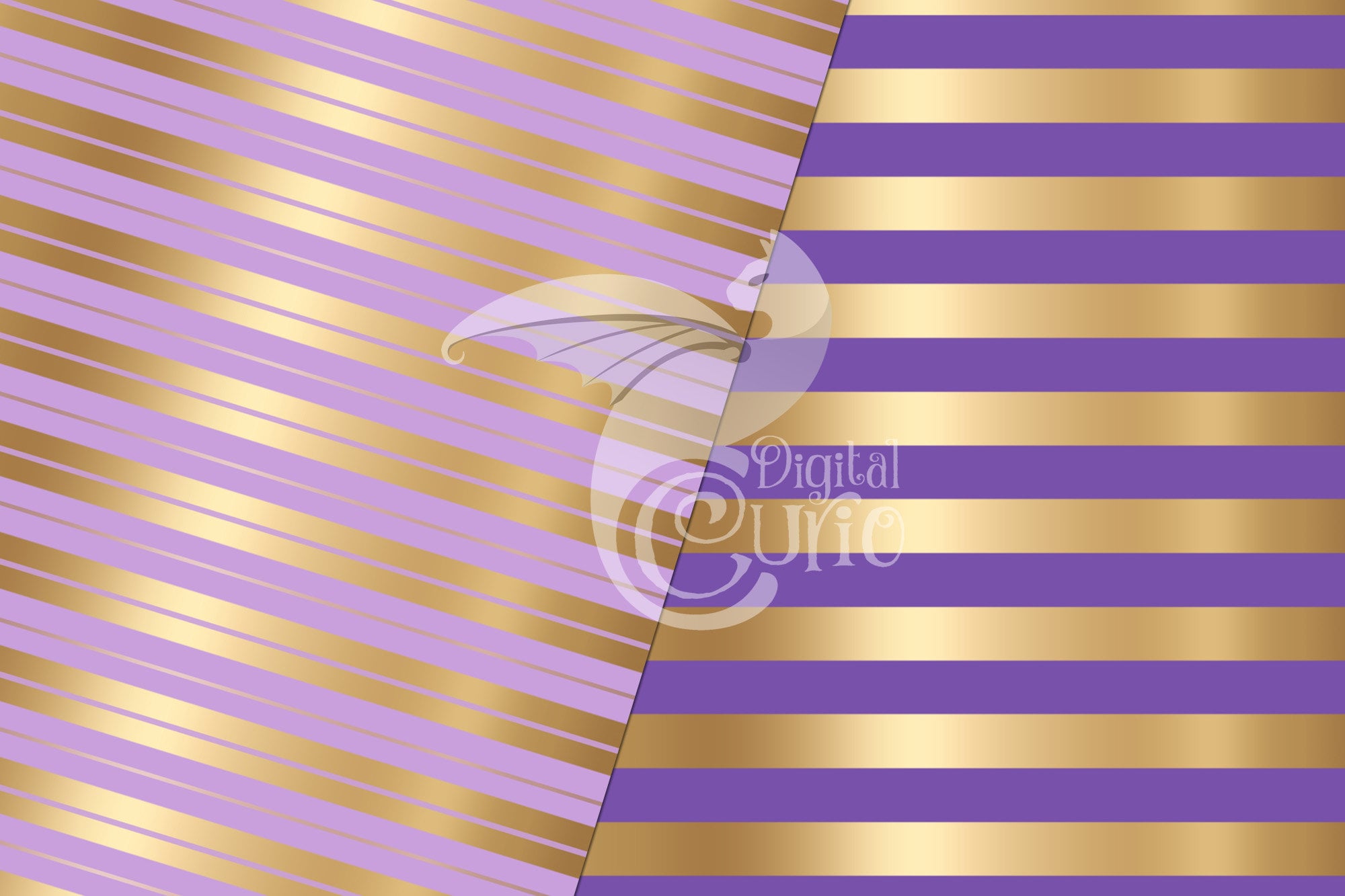 Purple and Gold Stripes Digital Paper Seamless Luxury Glam - Etsy Australia