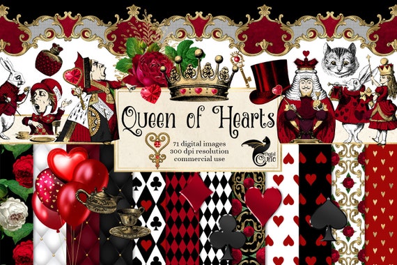 Queen Of Hearts Alice In Wonderland Clip Art