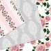 Blush and Gray Shabby Digital Paper, Seamless Floral Patterns Rustic ...