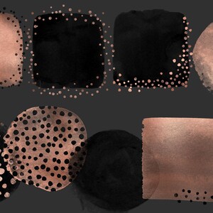 Rose Gold Cheetah Brush Strokes Clipart, With Rose Gold Glitter and ...