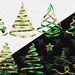 Green and Gold Ribbon Christmas Tree Clipart – Glitter PNG Graphics ...