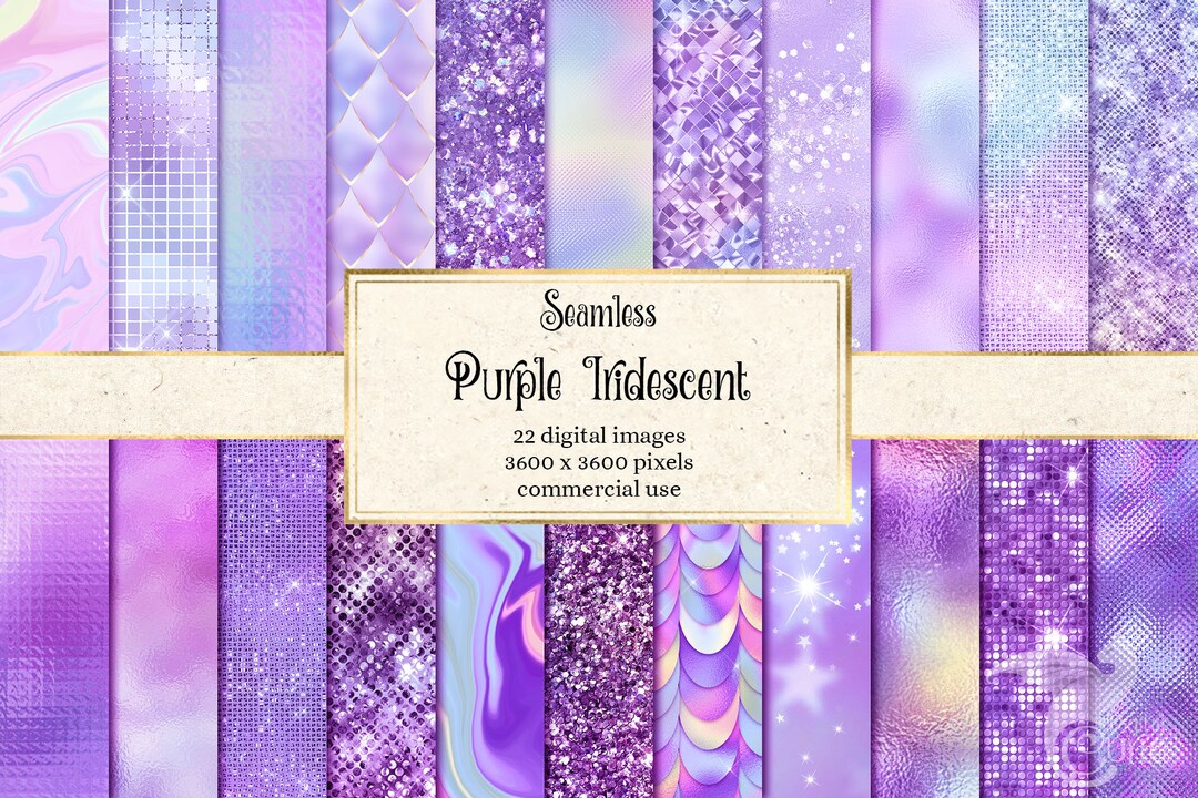 Purple Iridescent Textures - Seamless Digital Paper Metallic Textures ...