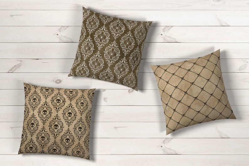 Vintage Halloween Damask Digital Paper Seamless Patterns and - Etsy