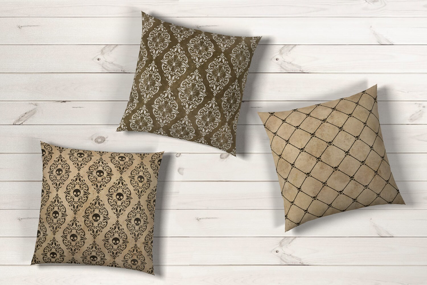 Vintage Halloween Damask Digital Paper Seamless Patterns and - Etsy