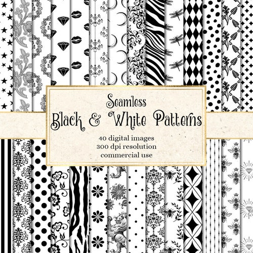 Black and White Digital Paper Background Scrapbook Papers - Etsy